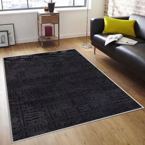 Tepih 140x220cm – Hijeroglifi tamno sivi