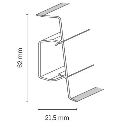 SOKLE PVC - PVC LAJSNE KORNER EVO 2500X70X26MM