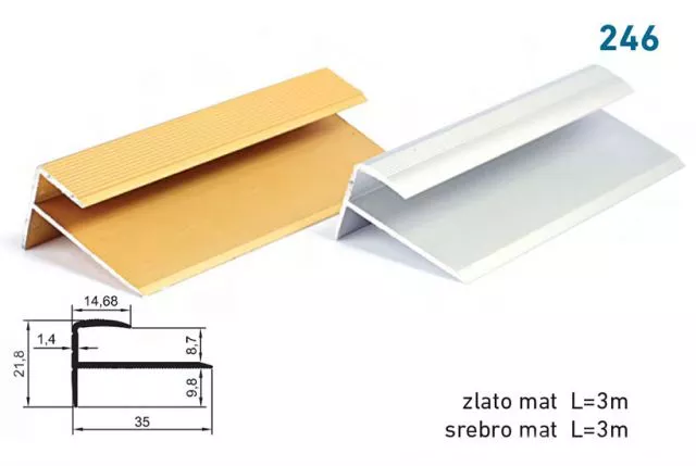 LAJSNA ZA STEPENIŠTA I KERAMIKU 246 - srebro