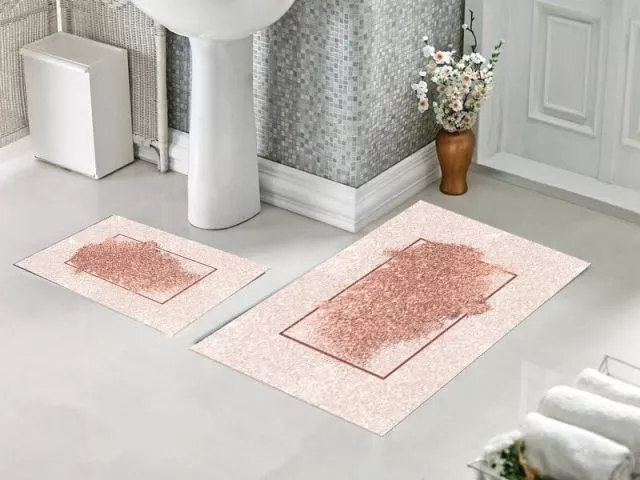 SET ZA KUPATILO ROZE HAOS 40X60CM + 60X90CM