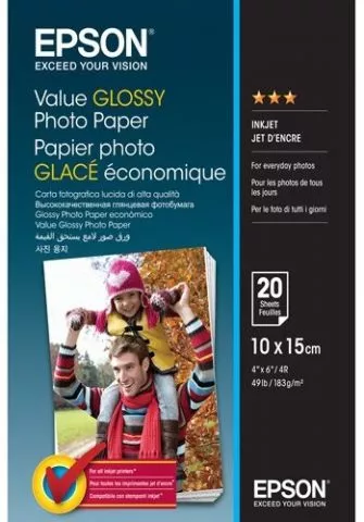 Epson Original Value Glossy foto papir 10x15cm 20 kom | C13S400037
