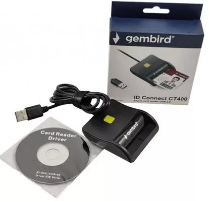 GEMBIRD SMART CARD READER USB, ČITAČ LIČNE KARTE, SAOBRAĆAJNE, PLATNIH KARTICA