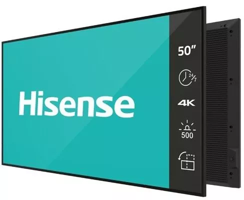 HISENSE 50” 4K UHD VA DIGITAL SIGNAGE DISPLAY - 24/7 OPERATION