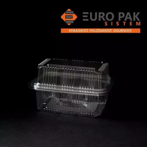 PET AMBALAŽA-501 – POVIŠEN POKLOPAC/ ZA 1 KOLAČ