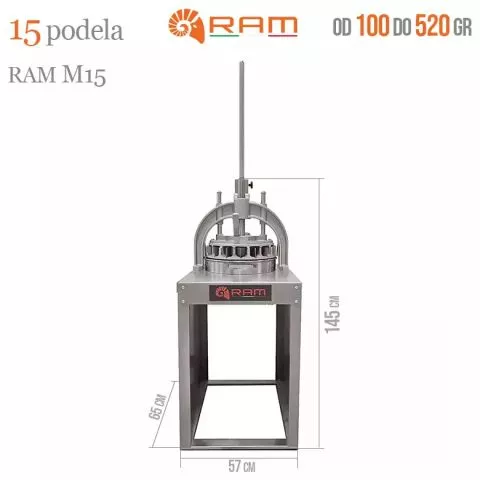Delilica za testo rucna RAM M15
