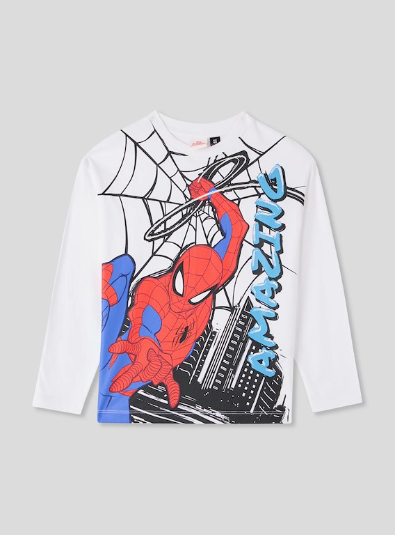 Majica sa dugim rukavima sa printom Spiderman® Optička bela