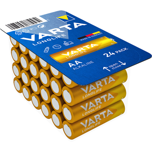 Varta Longlife alkalna baterija LR6 box24, AA, 24 kom u pakovanju