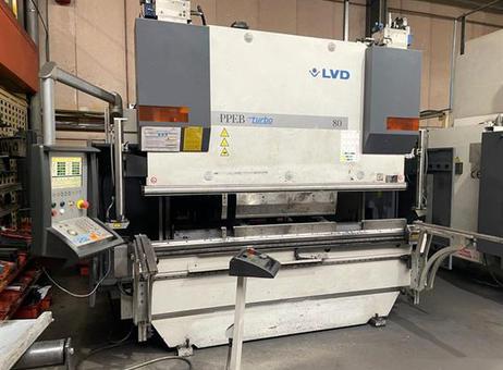 Pritisnite kočnicu cnc/nc LVD PPEB Turbo 80 ton x 2500 mm CNC Najprodavaniji