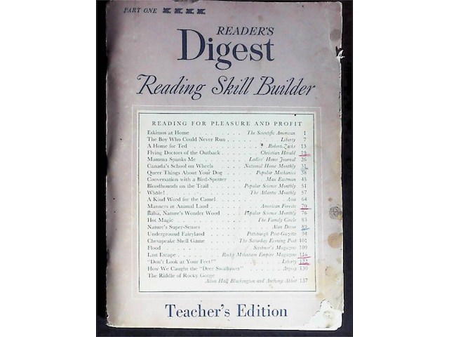 Reading skill builder ➡️ Reader`s digest ➡️ Part one