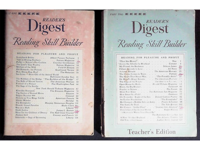 Reading skill builder ➡️ Reader`s digest ➡️ obe knjige