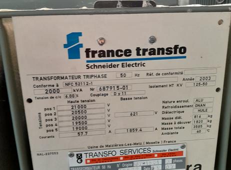 Energetska oprema FRANCE TRANSFO HUILE / 687915-01 Verified seller