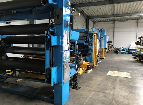Polytype, B+M, Piller Lackiermaschine, 2 Auftragswerke