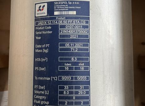 SECESPOL Sp. z o.o. JAD X 12.114.08.50 FF.STA.CS Verified seller