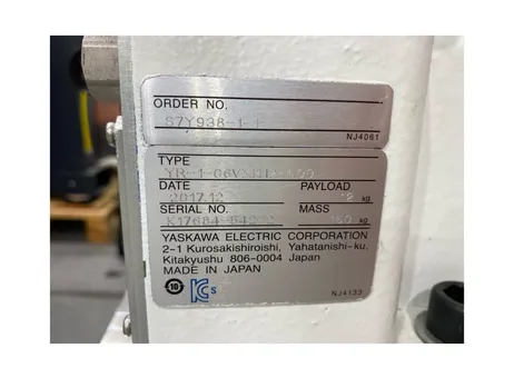 Industrial Robot MOTOMAN YASKAWA YR-1-06VXH12-A00 Verified seller