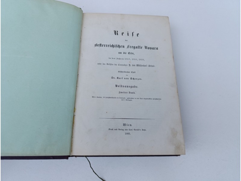 Putovanje austrijske fregate Novara oko sveta-RARE 1866