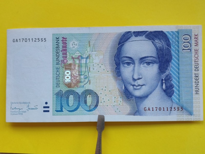 Nemačka 100 DM Maraka 1996 papirna Novcanica
