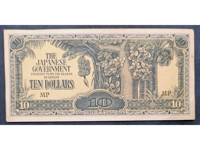 Japanska okupacija Malaja - 10 dolara - 1942