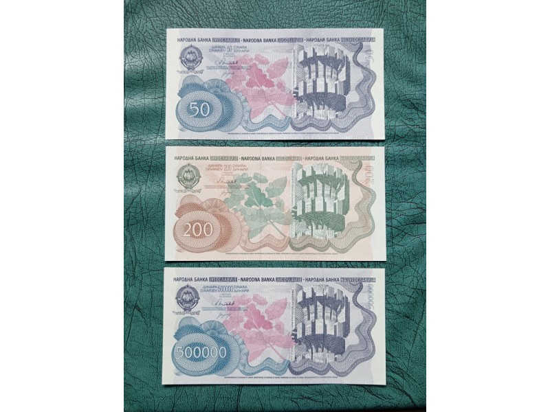 Lot spomenika Sfrj 1989-90.Unc.