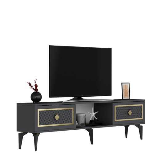 Herry - Anthracite, Gold Anthracite Gold TV Stand