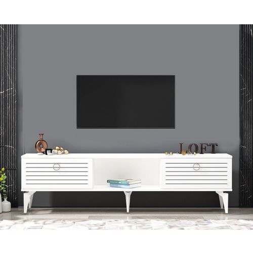 Arona - White White TV Stand