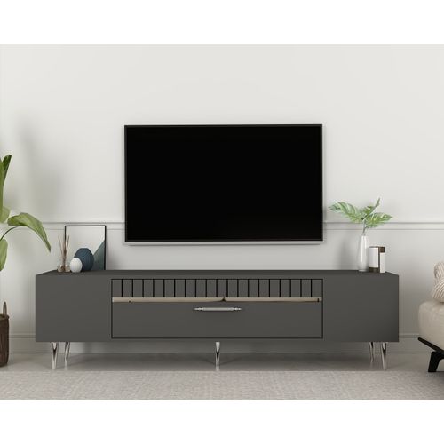 Dekolp1 - Anthracite, Silver Anthracite Silver TV Stand