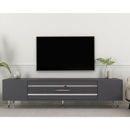 Dekolp2 - Anthracite, Silver Anthracite Silver TV Stand
