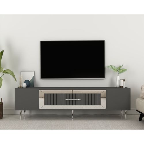 Dekolp3 - Anthracite, Silver Anthracite Silver TV Stand