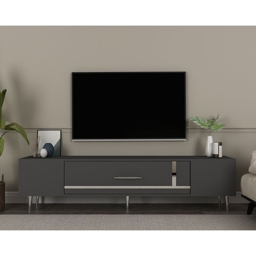 Dekop1 - Anthracite, Silver Anthracite Silver TV Stand