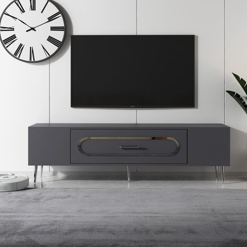Dekop3 - Anthracite, Silver Anthracite Silver TV Stand