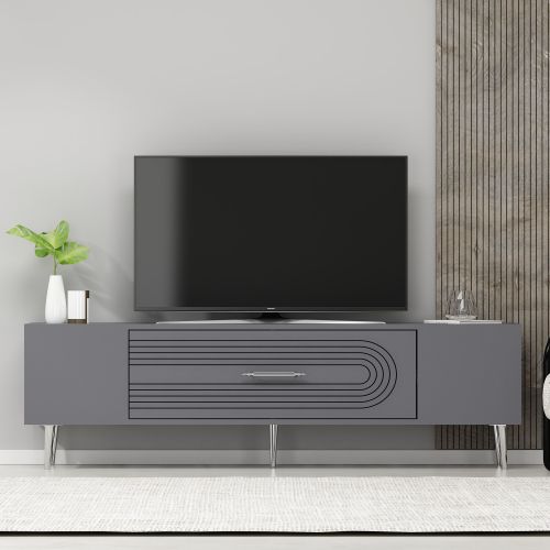 Dekol3 - Anthracite, Silver Anthracite Silver TV Stand