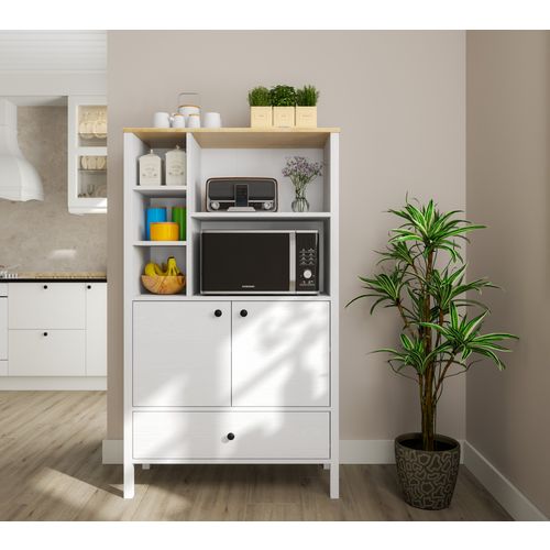 FRN-20041 Wooden White Multi Purpose Cabinet