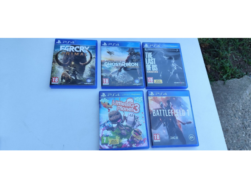 PS4 Igre – Set od 5 komada