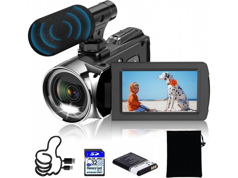 Video kamera 4K kamkorder 48MP 18X zoom Windancy