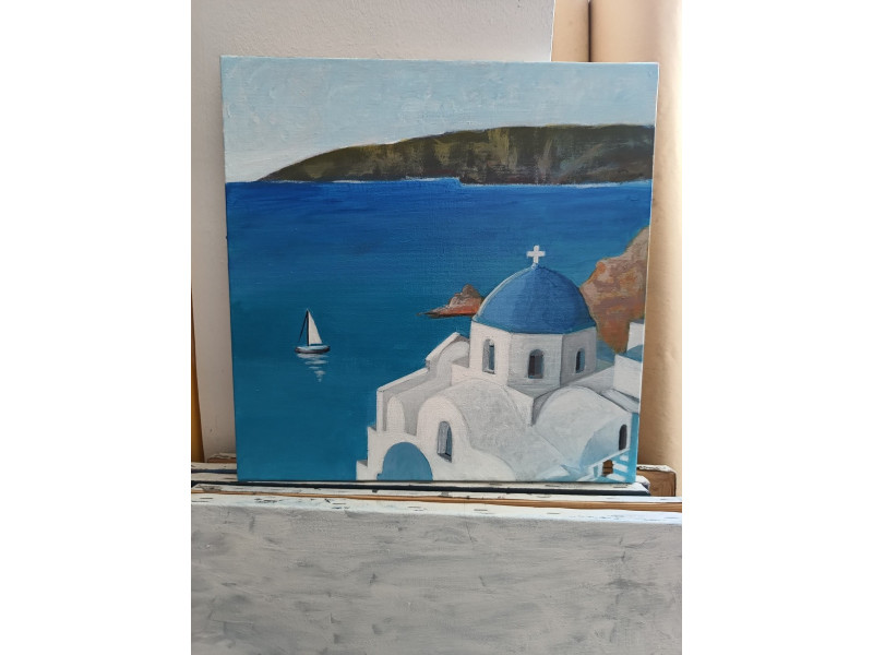Morski pejzaž Santorini