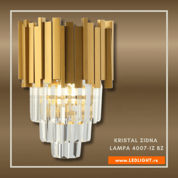 Kristal zidna lampa F4007-1Z BZ