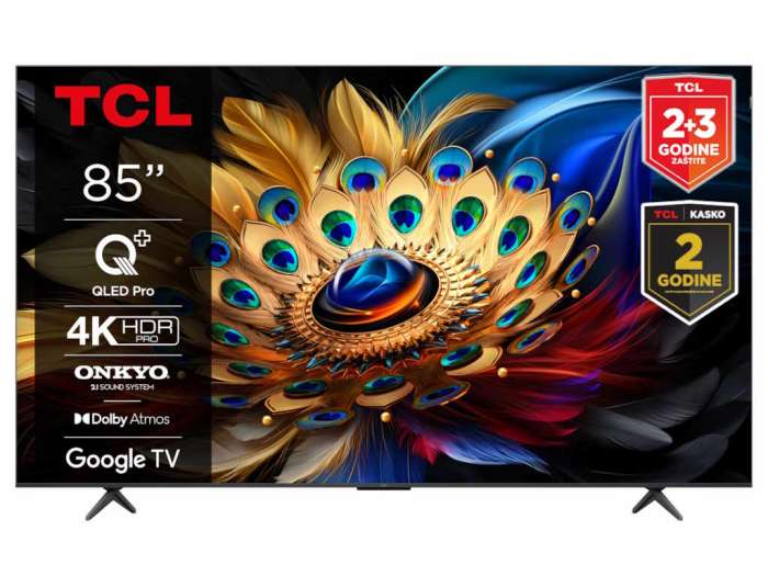 Televizor TCL 85C655/QLED/85"/4K UHD/60Hz/Google TV/crna