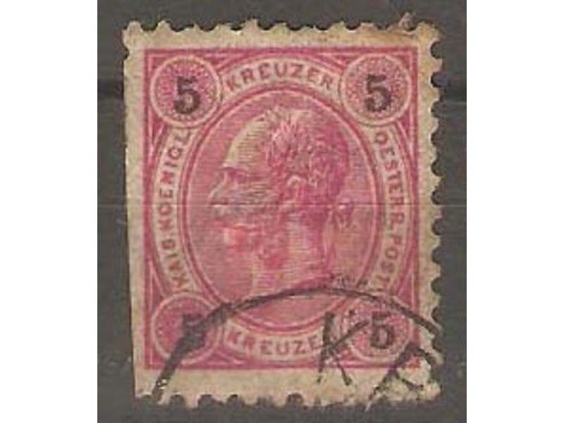 1890 - Austrian 5kr rose