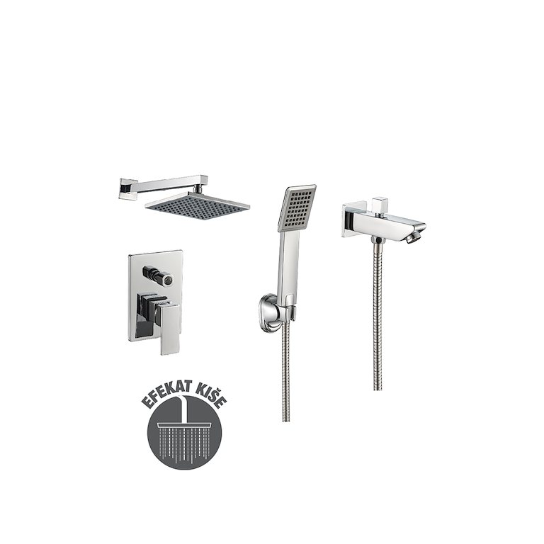 Aquabi Ugradni set tuša Rain QuadroID EK000753025