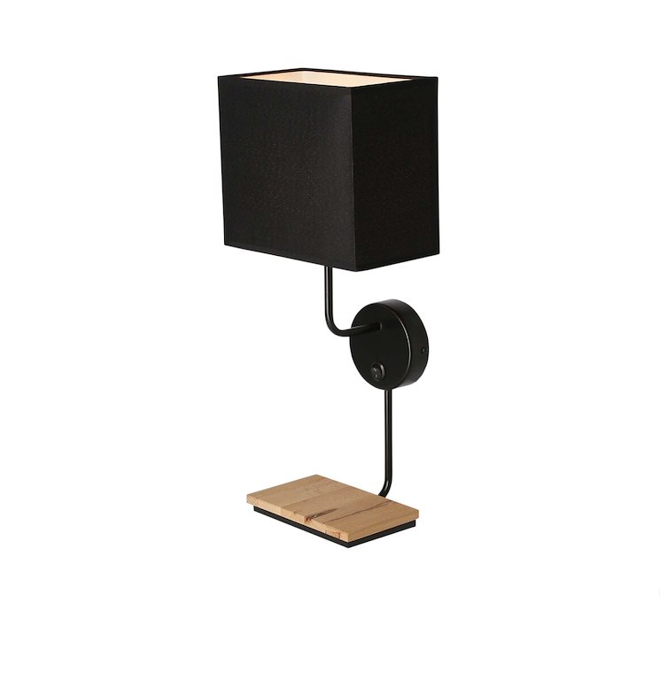 Keto Zidna Lampa sa Prekidačem Crna 1x40W E14ID: EK000753741
