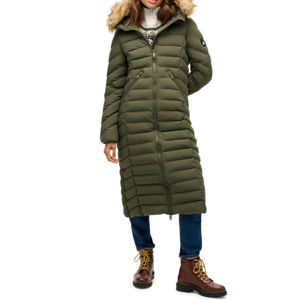 SUPERDRY JAKNA FUJI FAUX FUR HOODED LONGLINE ZA ŽENE