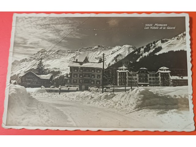 Razglednica-Morgins,Švajcarska 1949
