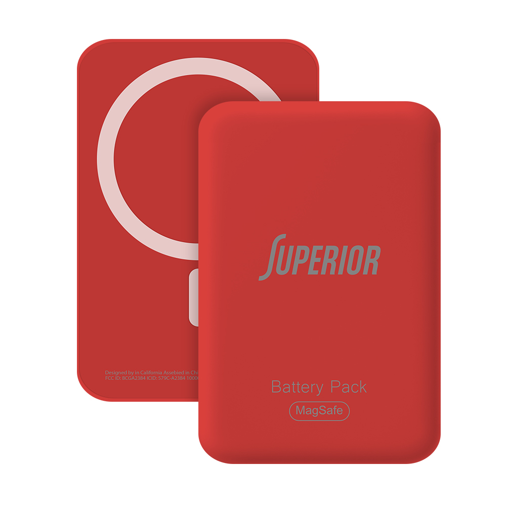 Back Up baterija (univerzalna) MagSafe Superior 15W 10000 mAh crveni (MS)