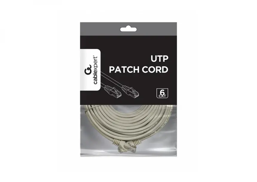 Gembird UTP Cat6 Patch cord, grey, 10 m