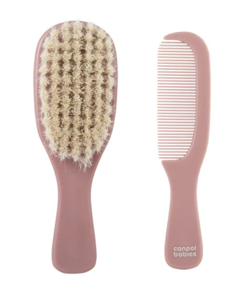 Canpol Babies česalj i četka Natural Bristles Gold Pink 7/406
