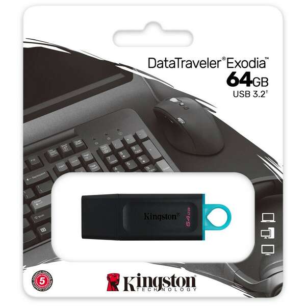 USB FLASH MEMORIJA KINGSTON DT EXODIA 64GB USB-A USB 3.2 *MD *SR