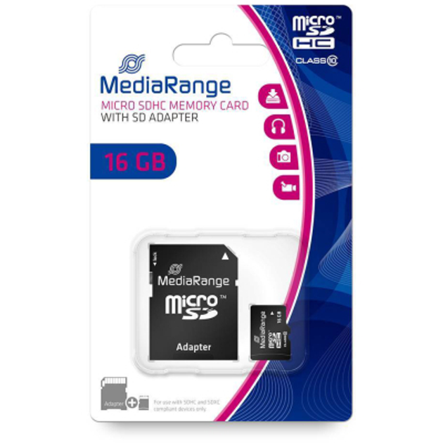 MICRO SDHC KARTICA SA ADAPTEROM MEDIARANGE 8GB CLASS-10 *MD *SR