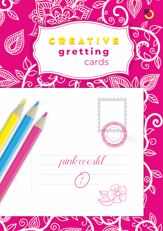 BOJANKA KREATIVNA B5 16 MOTIVA GREETING CARDS PINK WORLD 1