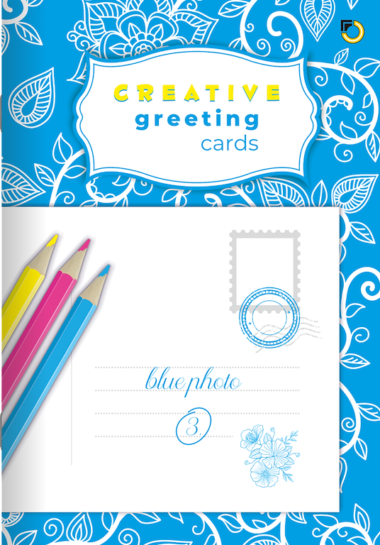 BOJANKA KREATIVNA B5 16 MOTIVA GREETING CARDS BLUE PHOTO 3