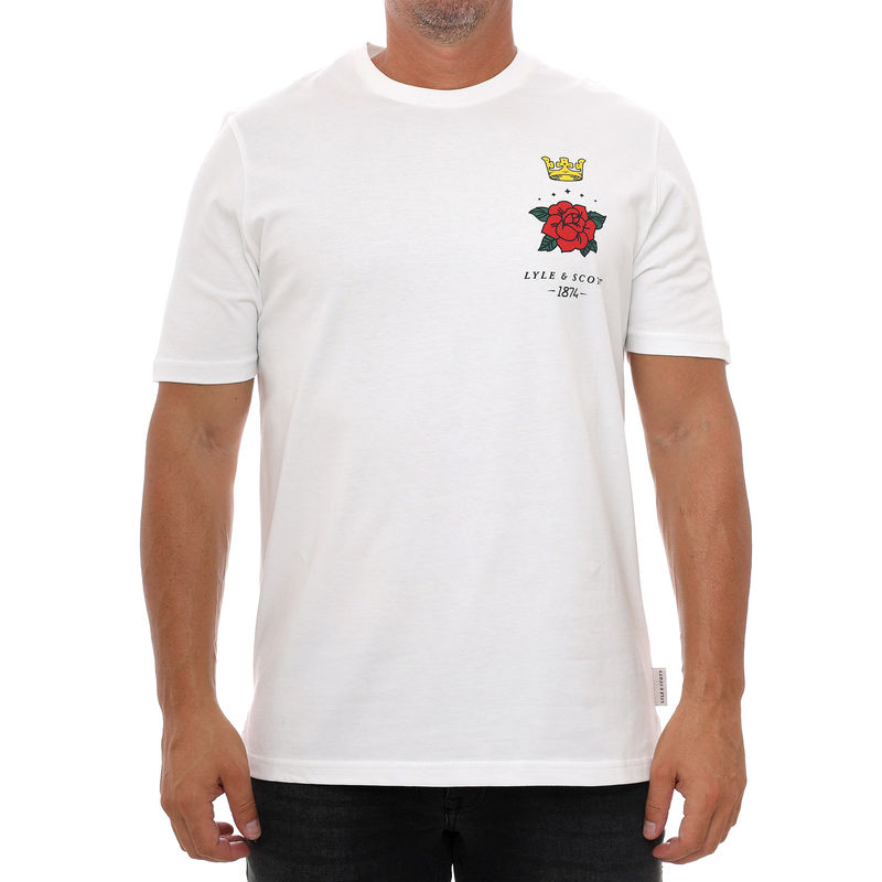 Muška majica Lyle&scott Rose and crown graphic t-shirt