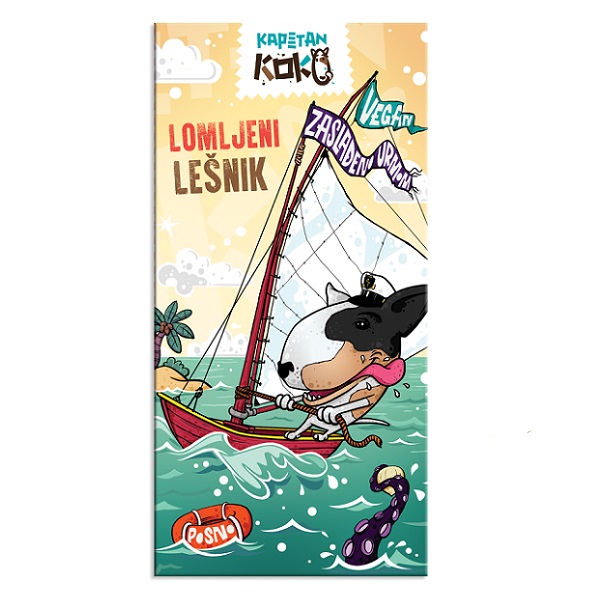 Čokolada lomljeni lešnik 100g Kapetan Koko